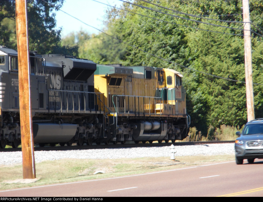 UP 9798 is one of 20 patched CNW units left on UP's roster.